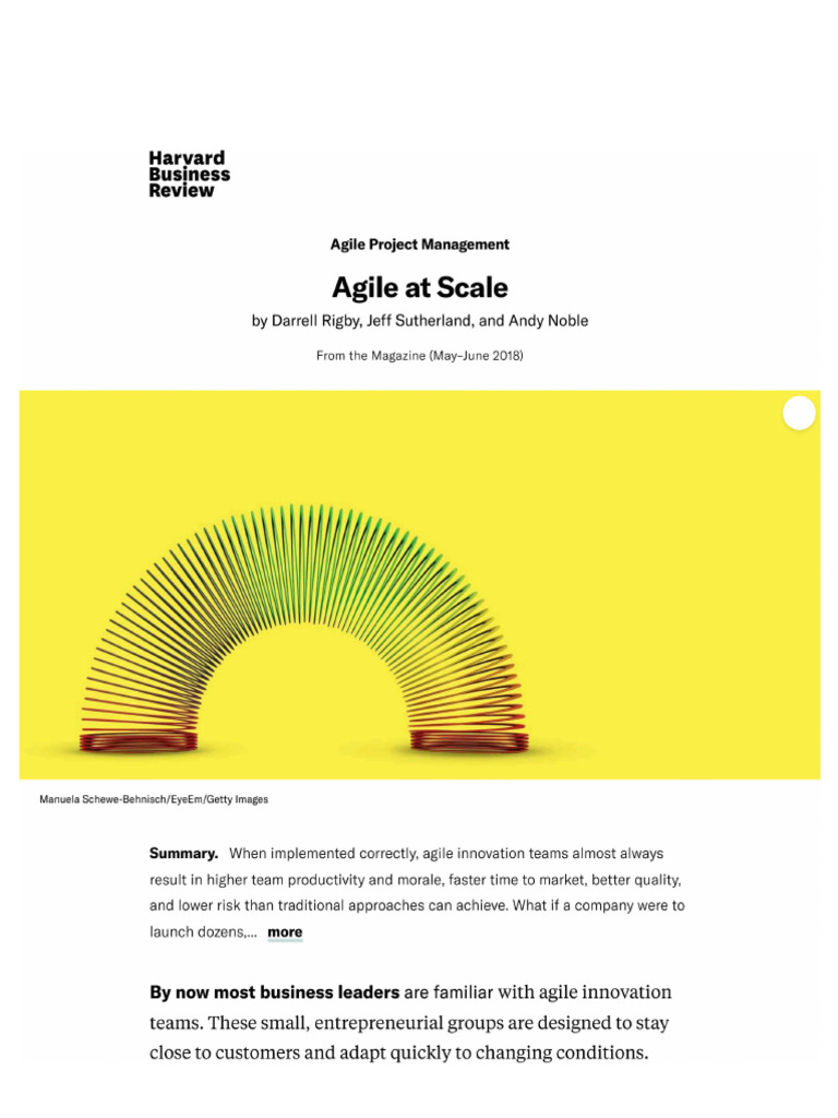 Agile at Scale | PDF
