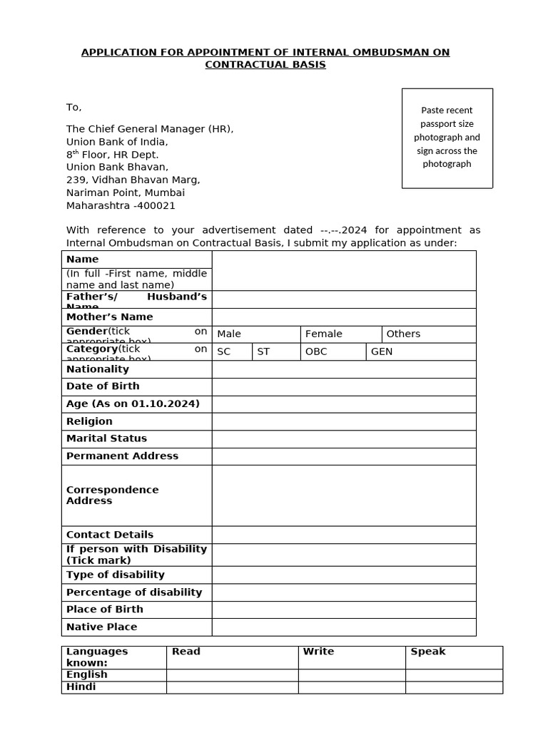 Application Format | PDF