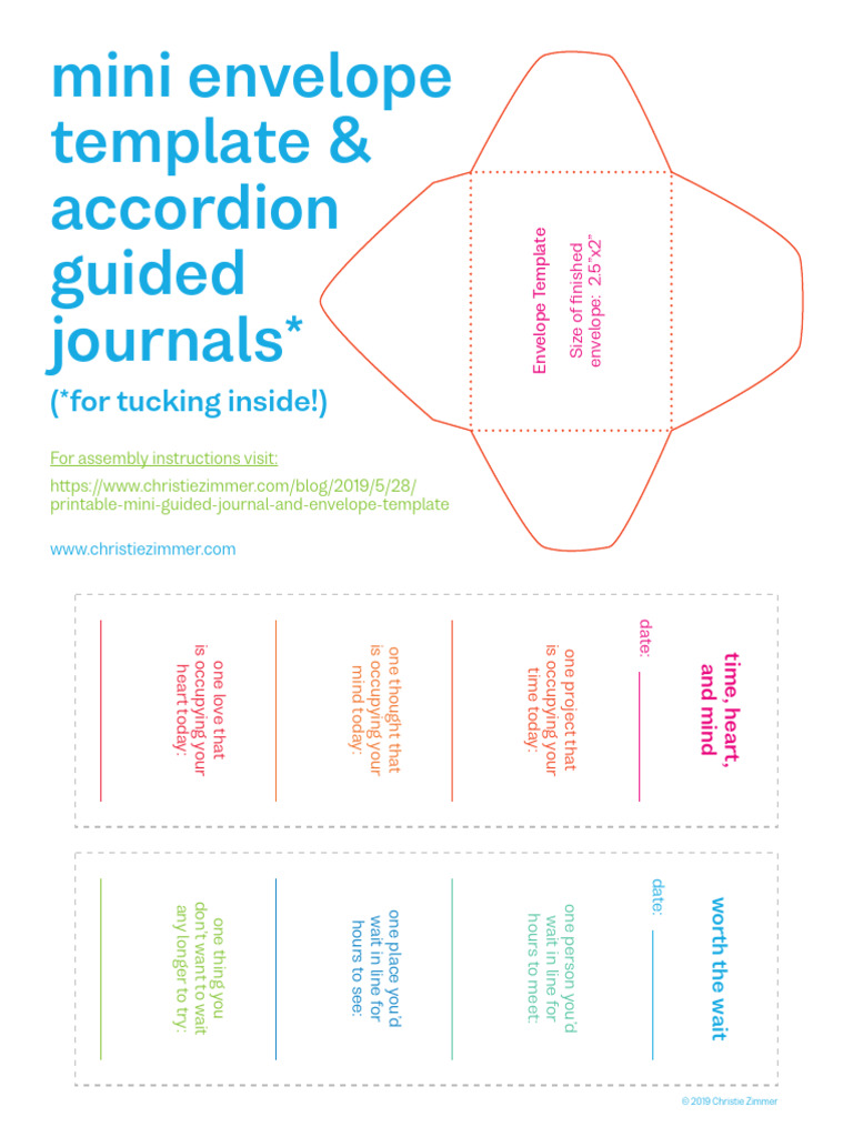 Mini Accordion Journals and Envelope Template Sample | PDF