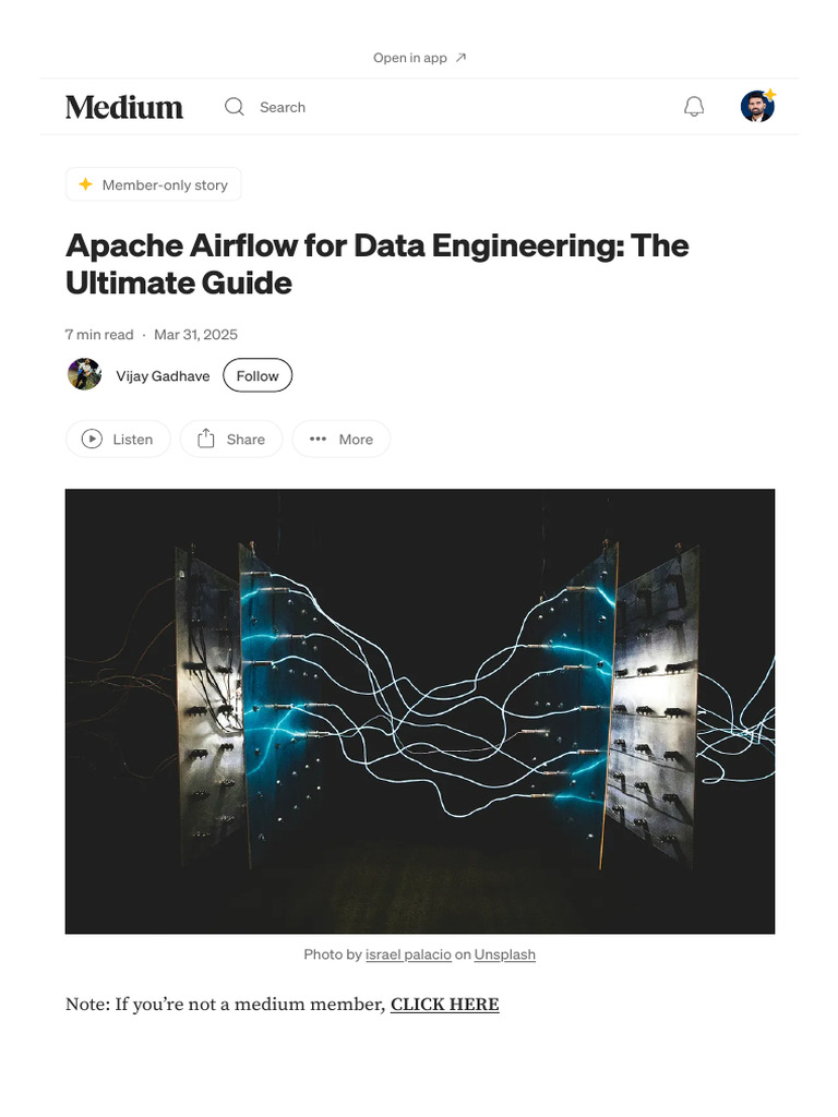 Apache Airflow For Data Engineering - The Ultimate Guide - by Vijay Gadhave - Mar, 2025 - Medium ...