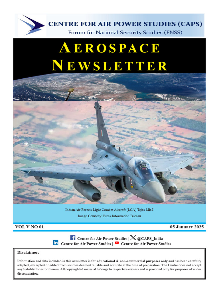 Aerospace Newsletter Vol V Issue 01 | PDF | Fighter Aircraft | Military Aviation