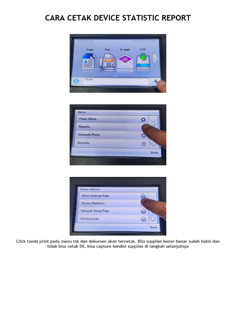 MPS - Cetak DS, Cek Supplies & SN Printer V.02 | PDF