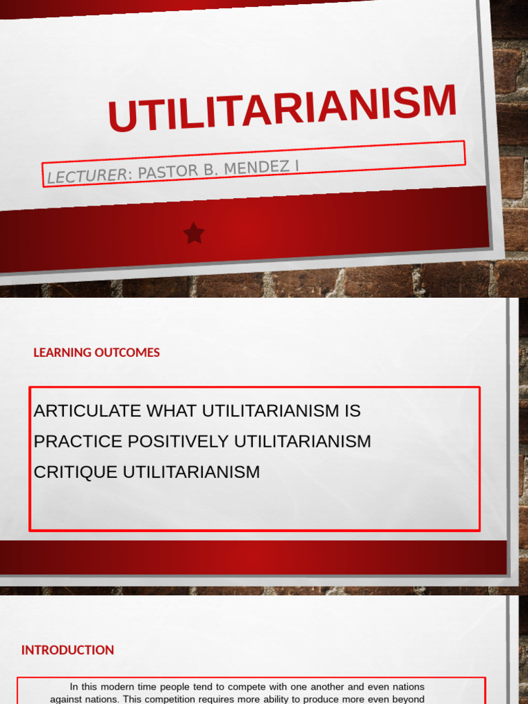 Utilitarianism | PDF | Utilitarianism | Applied Philosophy