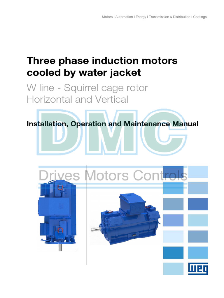 WEG Three Phase Induction Motors Cooled by Water Jacket 11239449 Manual ...