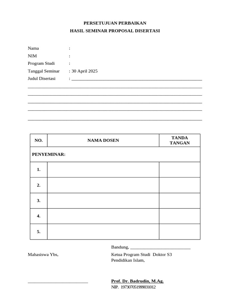 Form Revisi Dan Form Pengajuan SK Promotor 30-04-2025 | PDF