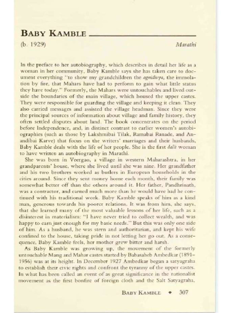 Baby Kamble- Our Wretched Lives - Copy | PDF