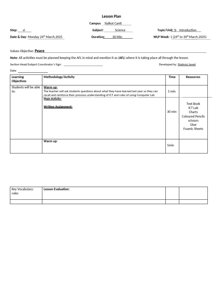 Dlp Template Pdf