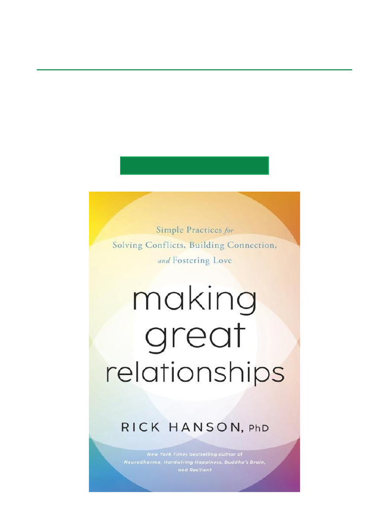 Full Download Making Great Relationships Simple Practices For Solving ...