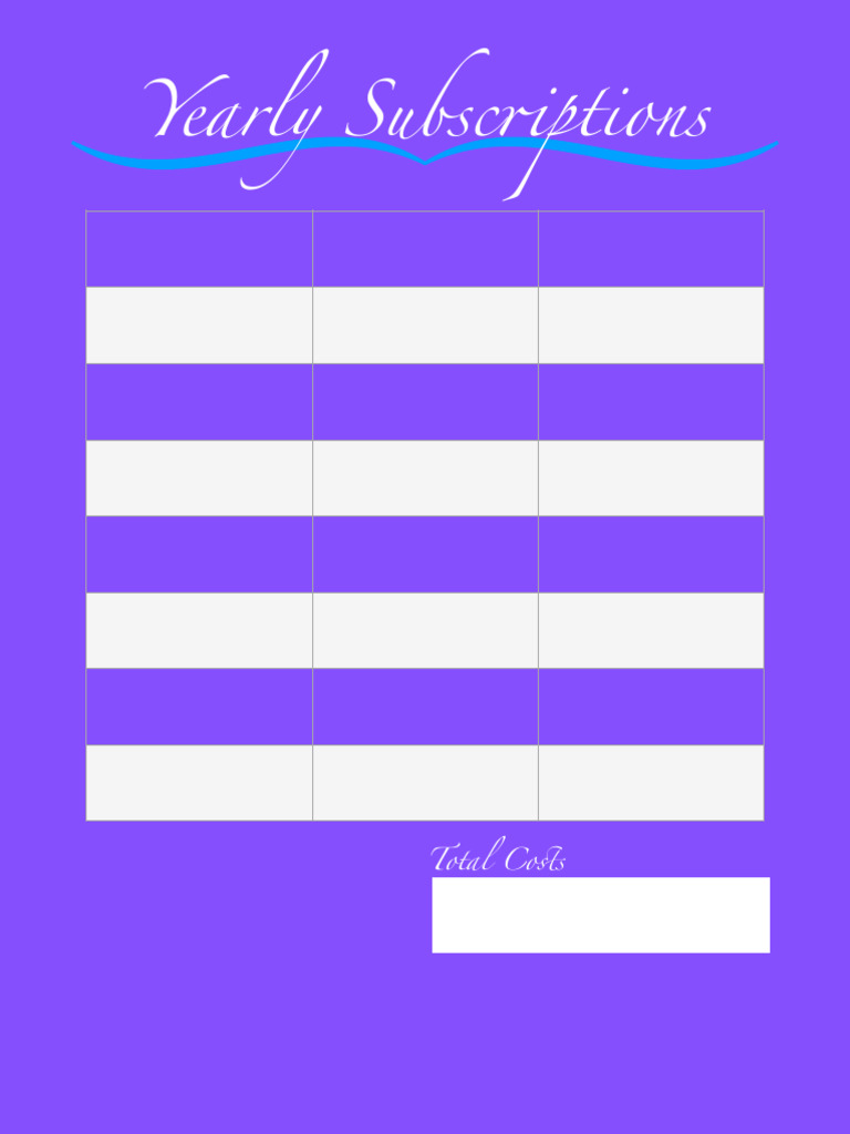 Yearly Subscriptions | PDF