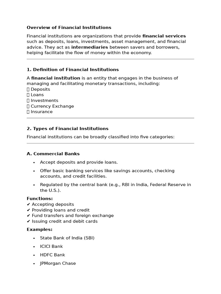 Management of Financial Institutions and Services | PDF | Financial ...