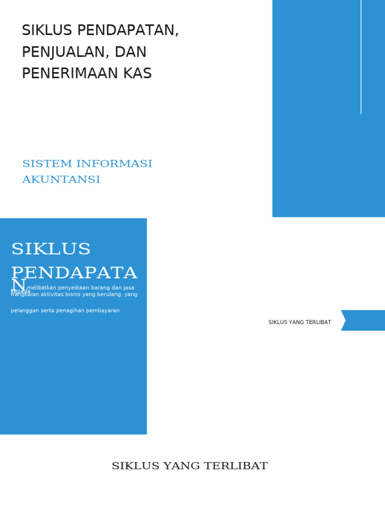 P.9 SIKLUS PENDAPATAN, PENJUALAN, DAN PENERIMAAN KAS.pptx | PDF