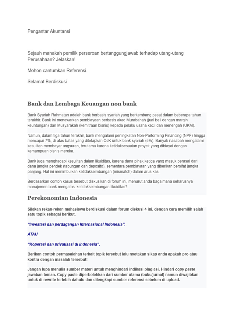 Soal-Soal Diskusi 4 | PDF