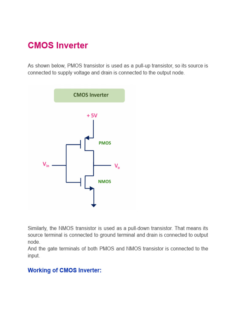 Implementation of Gates Uding CMOS Logic | PDF | Cmos | Logic Gate