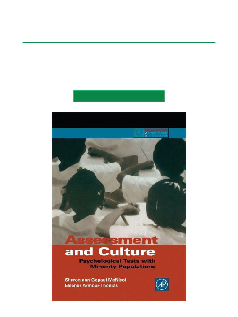 Most Reviewed Assessment and Culture Psychological Tests With Minority ...