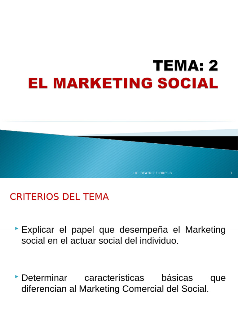 TEMA 2 MARKETING SOCIAL | PDF | Business | Negocios económicos