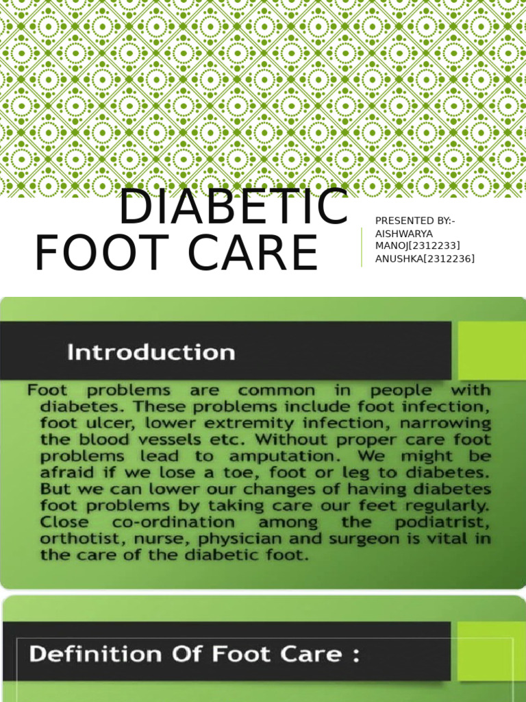 Diabetic Foot Care | PDF