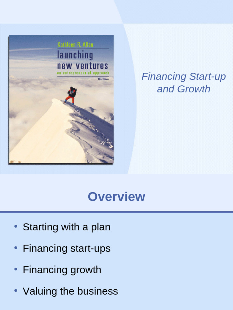 Financing Start Up and Growth | PDF | Valuation (Finance) | Stocks