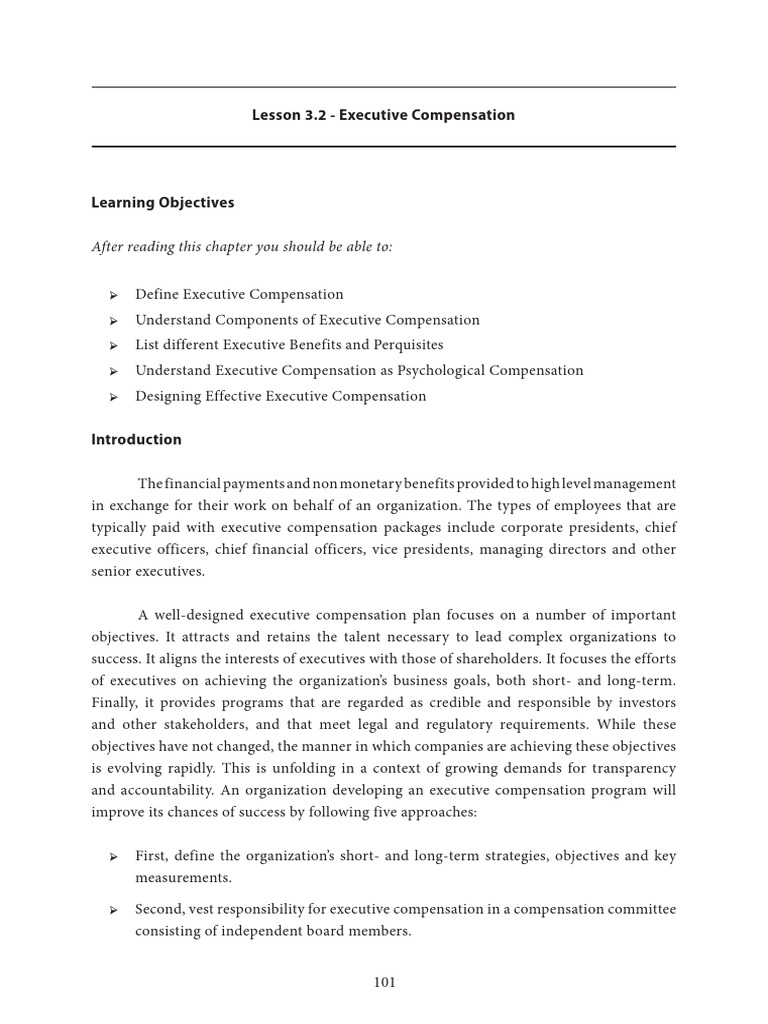 32 Executive Compensatio | PDF | Executive Compensation | Stocks