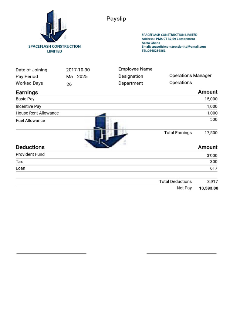 May Payslip Clement Takyi | PDF