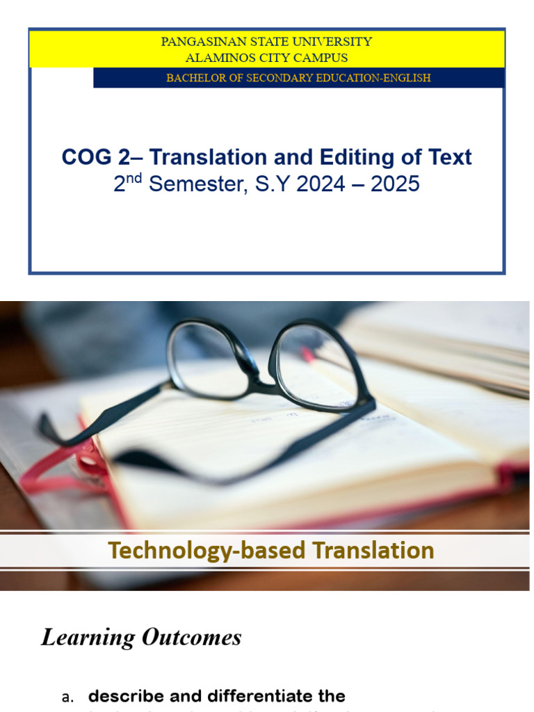 Unit III PT 3 Technology Based Translation | PDF | Translations | Human ...