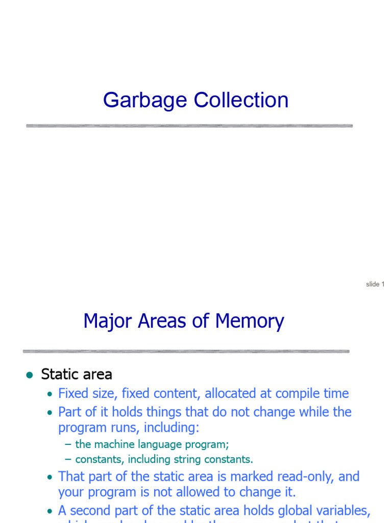 MRP Garbage Collection | PDF | Pointer (Computer Programming ...