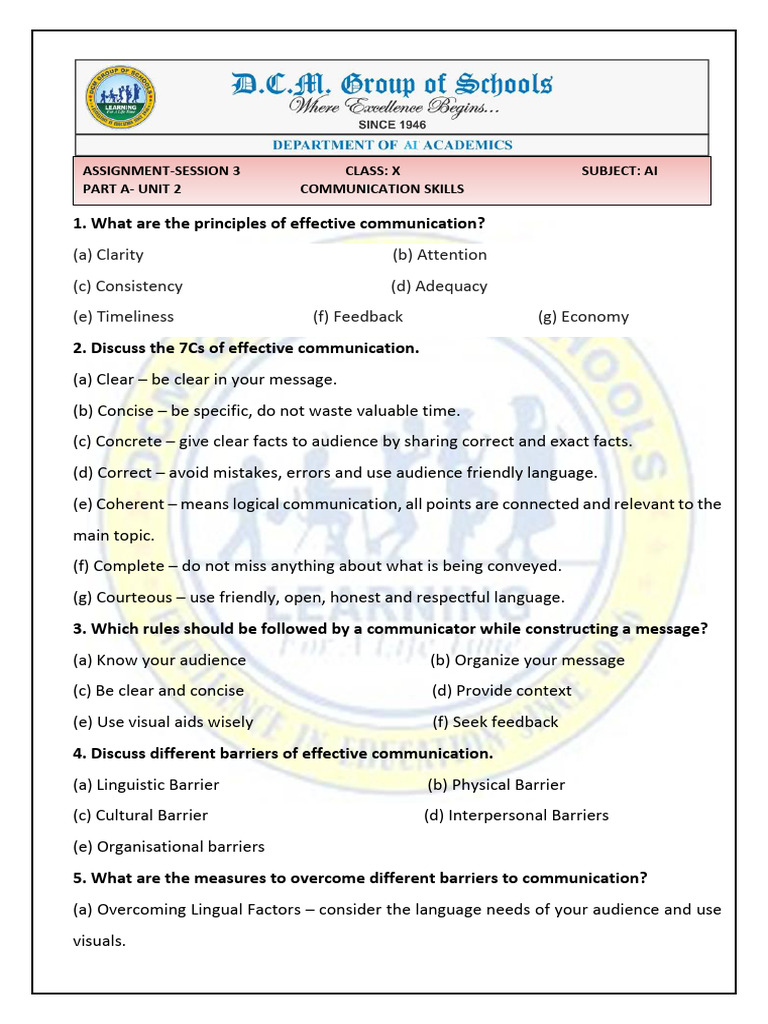 Assignment Session 3 Part A Unit 1 | PDF