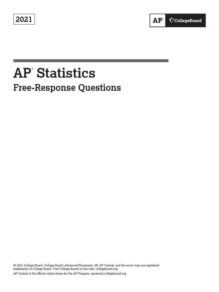 AP Statistics Free-Response Overview | PDF | Standard Error | Statistics