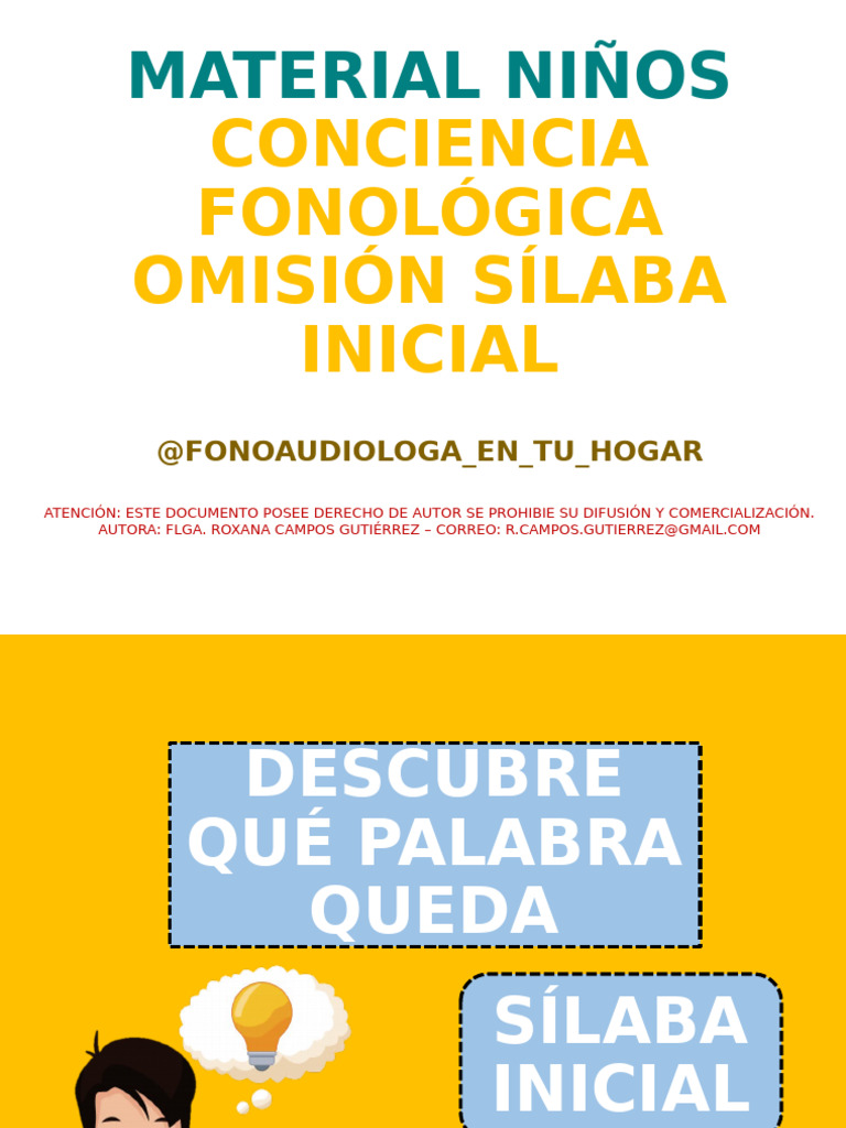Producto 110. CF Omisión Sílaba Inicial | PDF