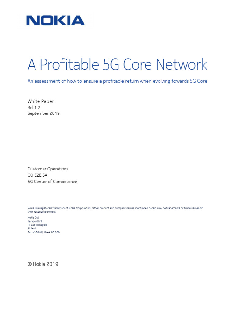 A Profitable 5G Core Network by Nokia | PDF | Computer Network ...
