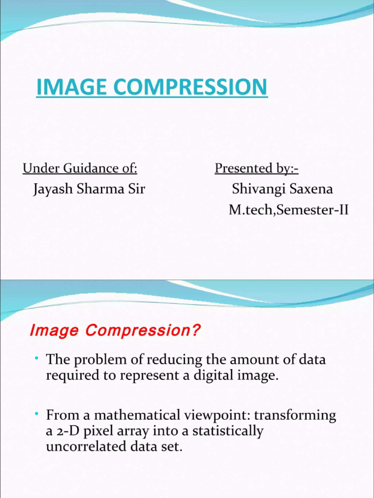 Digital Image Compression | PDF