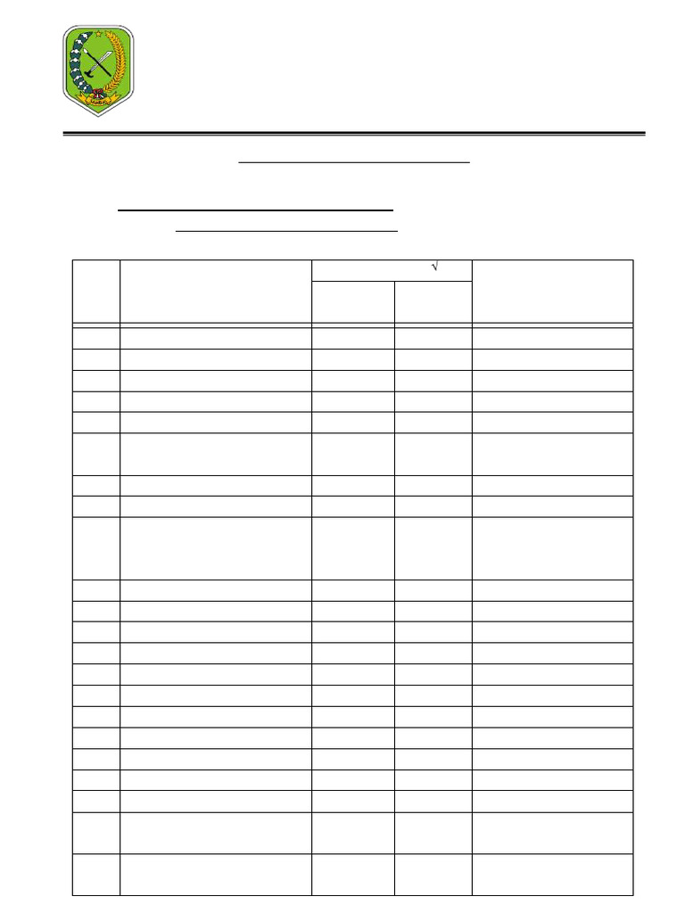 Daftar Tilik Supervisi Pustu 2024 | PDF