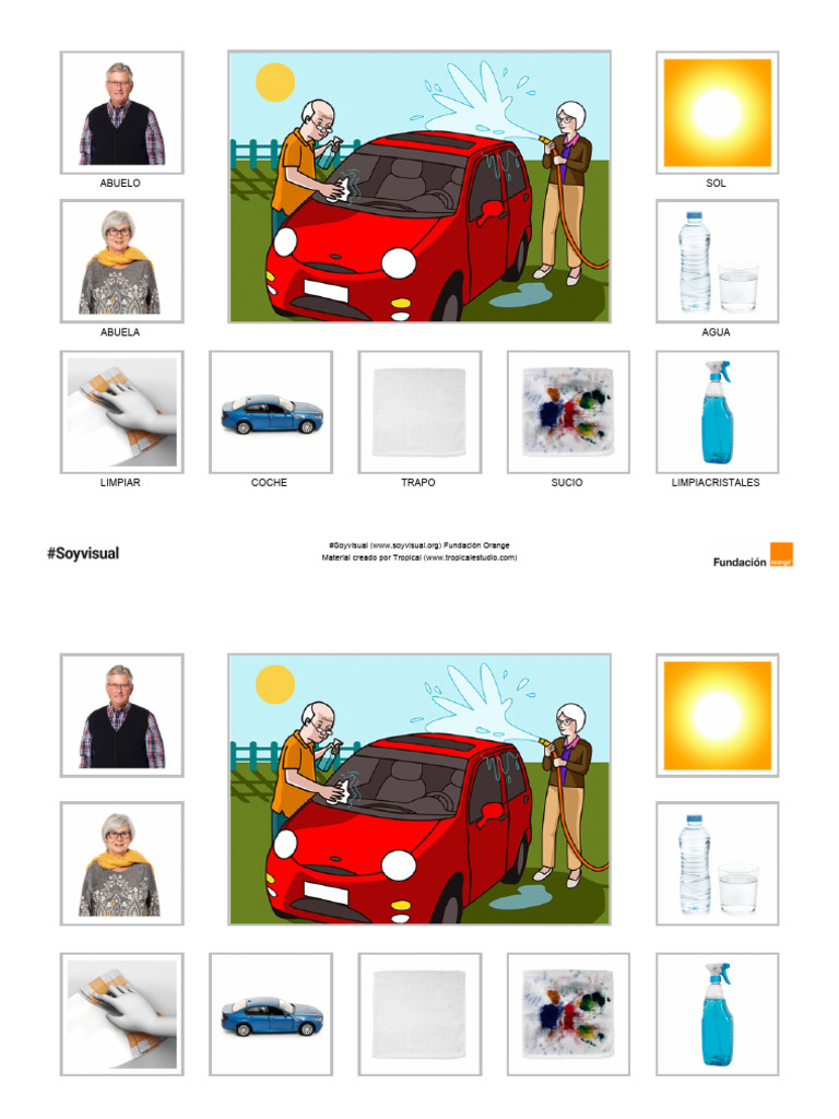 Vocabulario - El Abuelo y La Abuela Limpian El Coche | PDF
