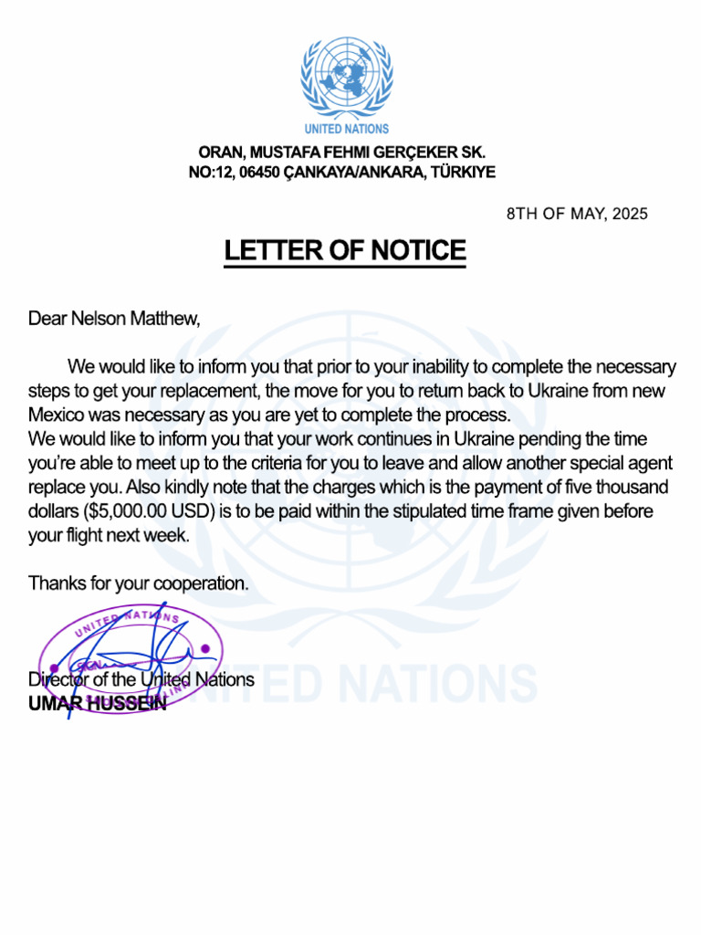 Notice Letter | PDF