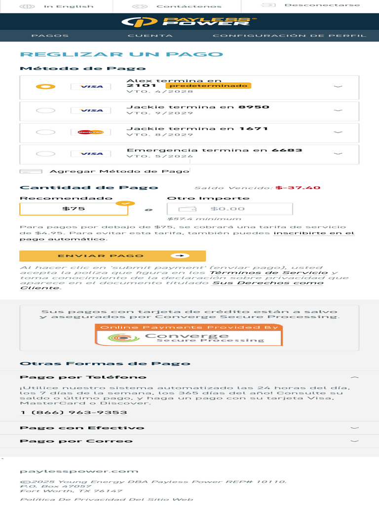 MyAccount Payless Power | PDF