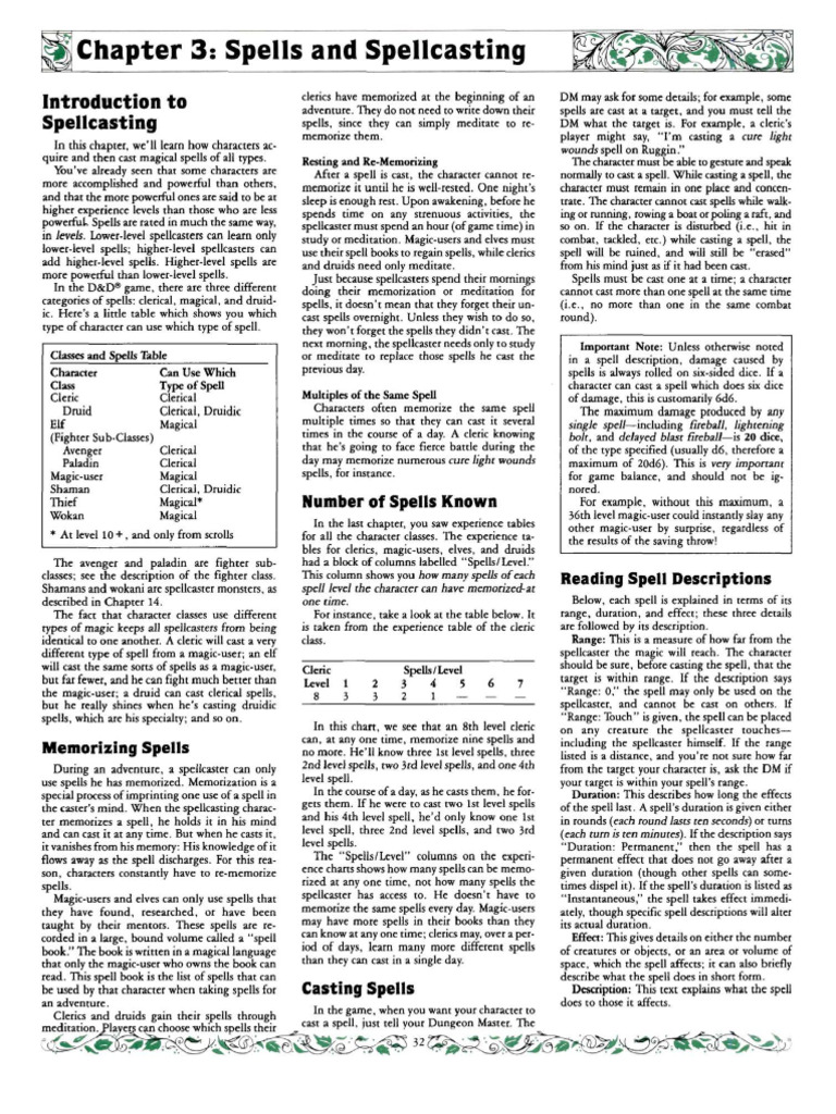 3 - Spells and Spellcasting | PDF