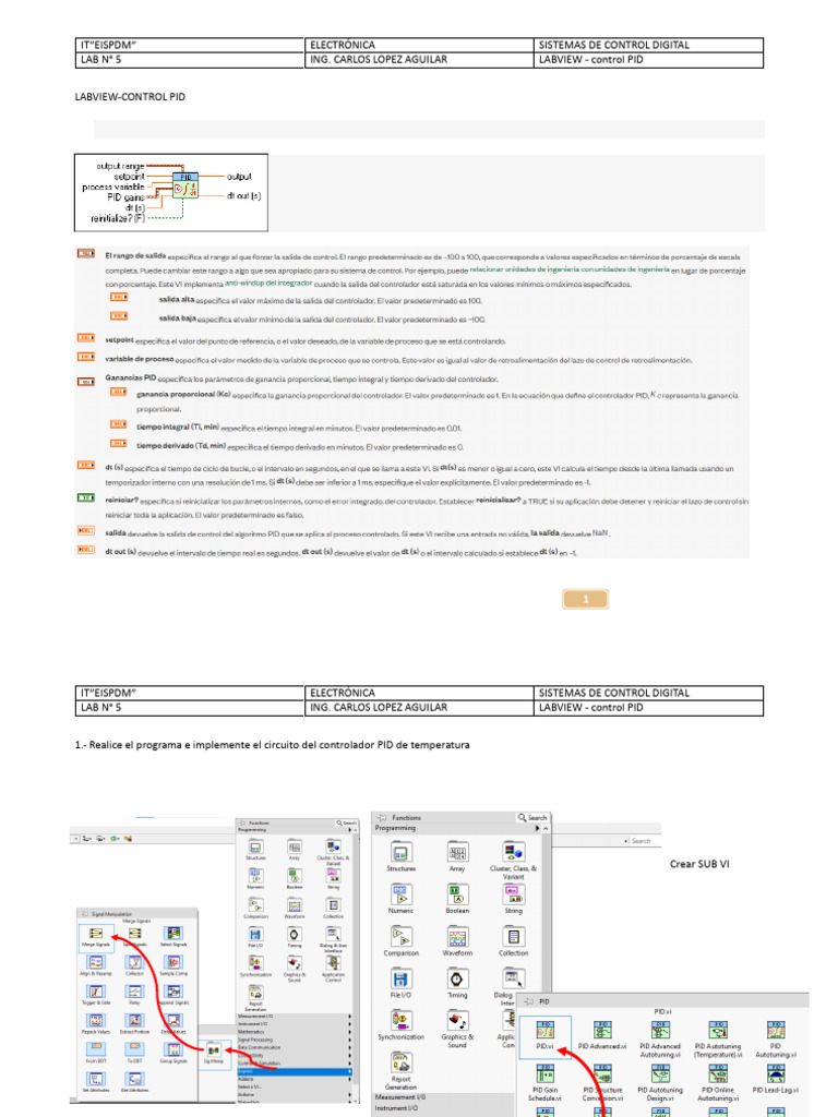 Lab5 Labview-Pid 2024 | PDF