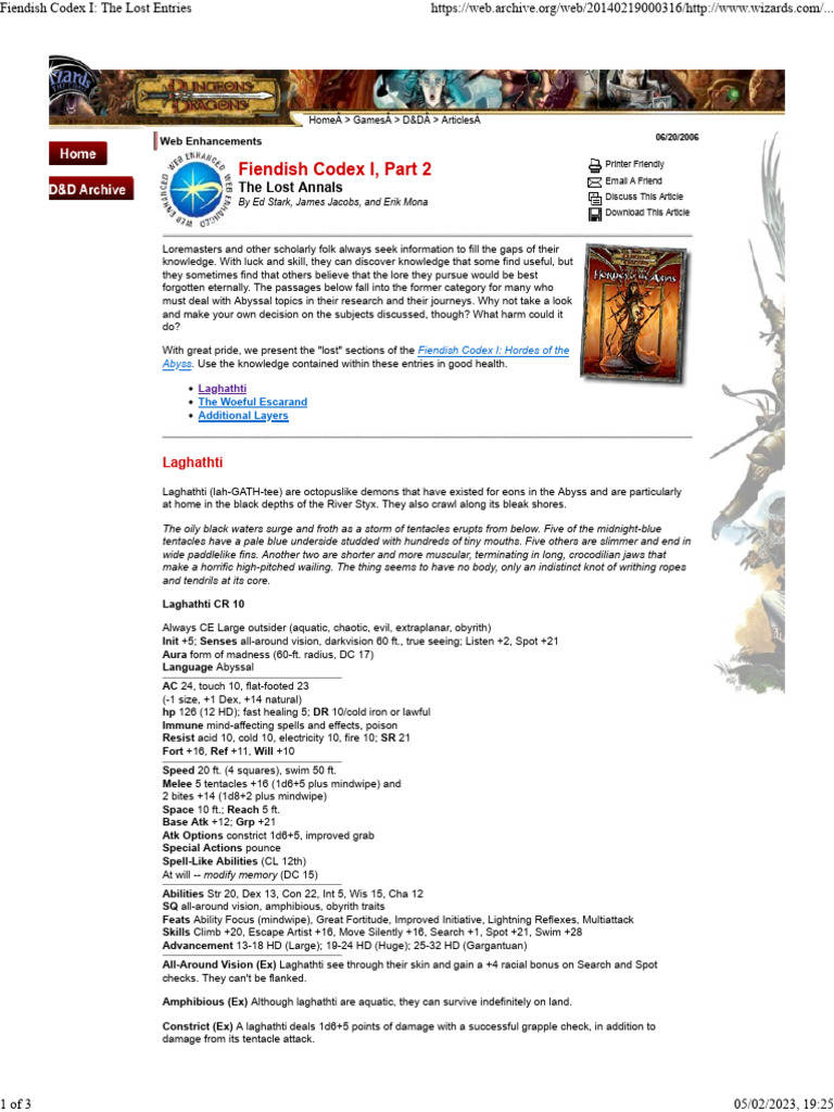 Lost Entries of Fiendish Codex I | PDF