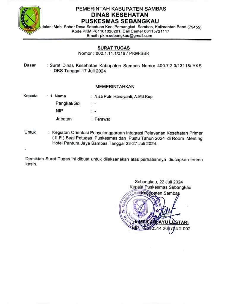 Nisa Putri Hardiyanti, A.md - Kep | PDF