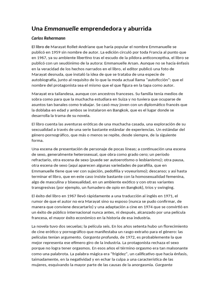 Emmanuelle | PDF | Orgasmo | Lesbianas