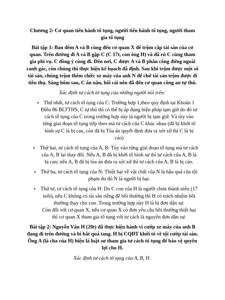 Xác Định Tư Cách Của Ng Tham Gia Tt | PDF