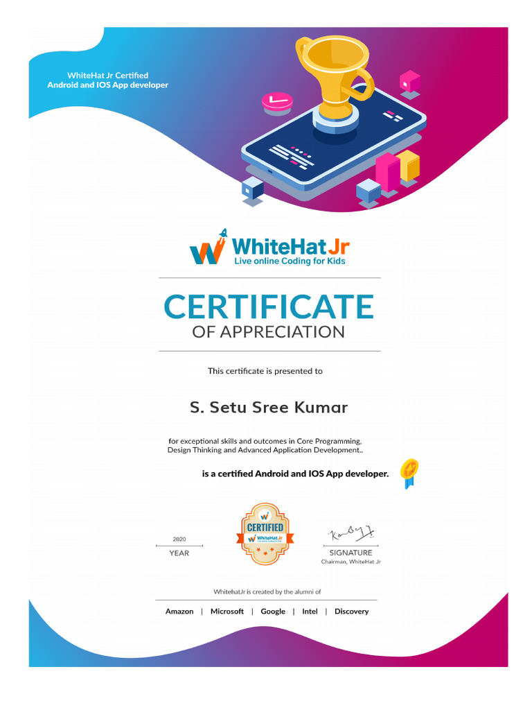 Core Programming Certificate | PDF