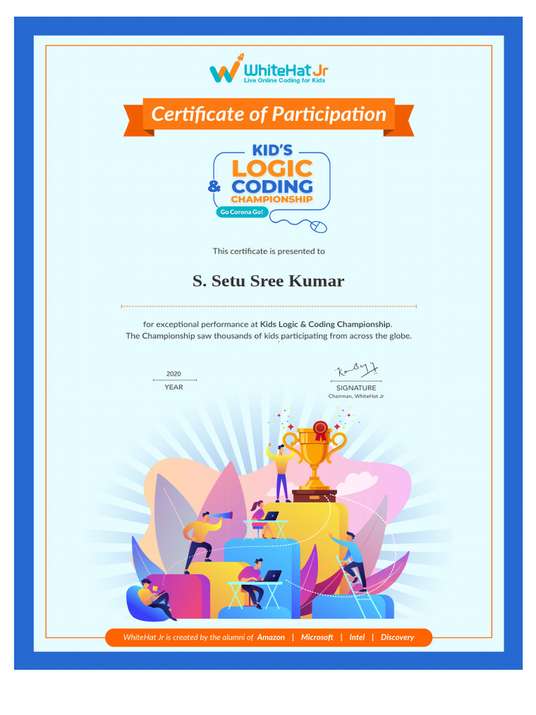 Coding Championship Certificate | PDF