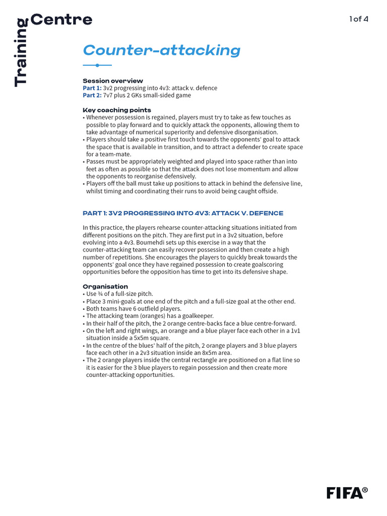 Counter-Attacking Drills for Soccer | PDF | Forward (Association ...