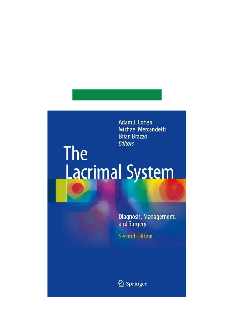 Look Into The Lacrimal System Diagnosis, Management, and Surgery ...