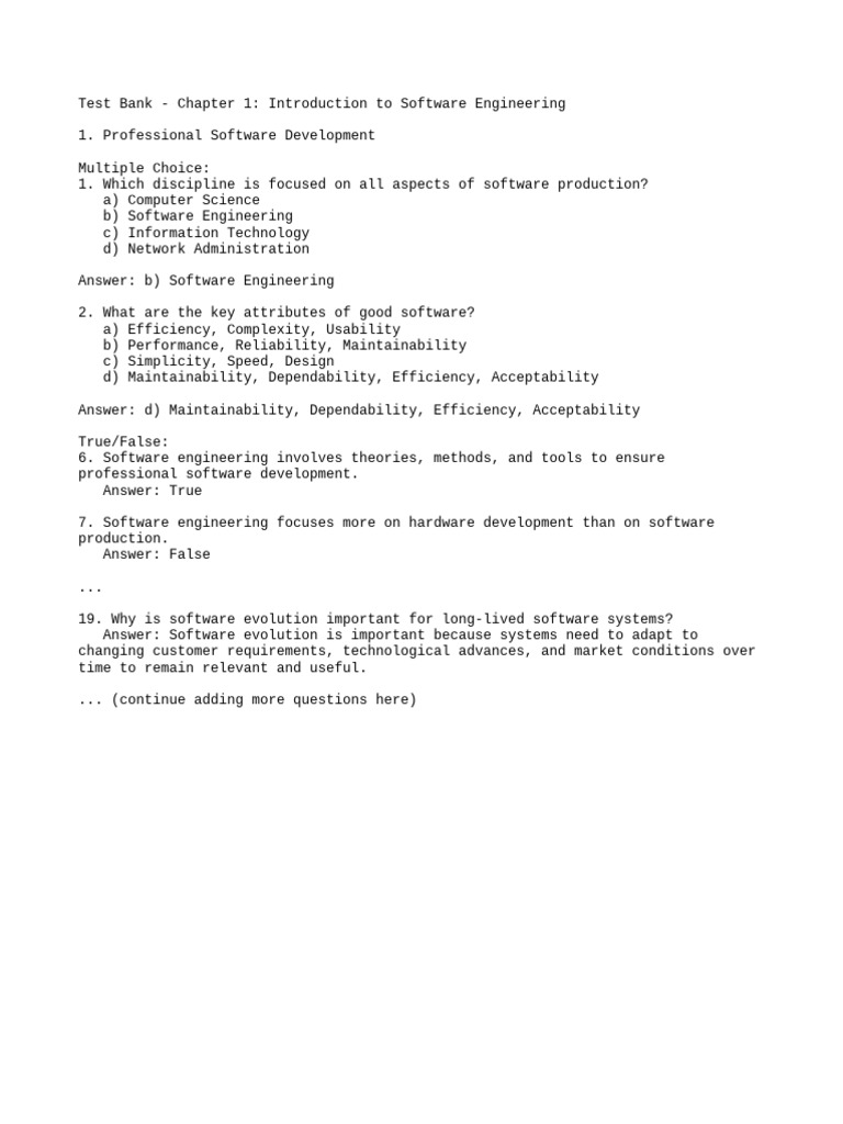 Software - Engineering - Test - Bank 2 | PDF
