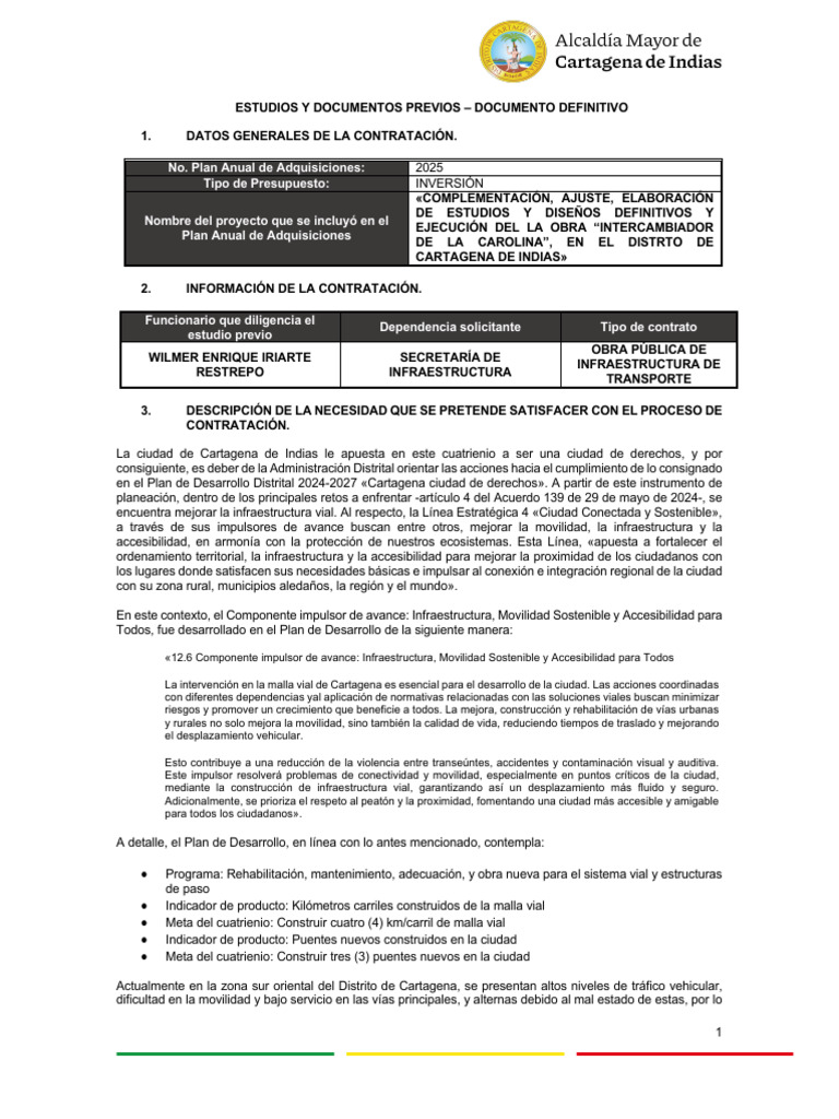 25.03.17 11. Estudios Previos - Documento Definitivo - Infraestructura de Transporte ...