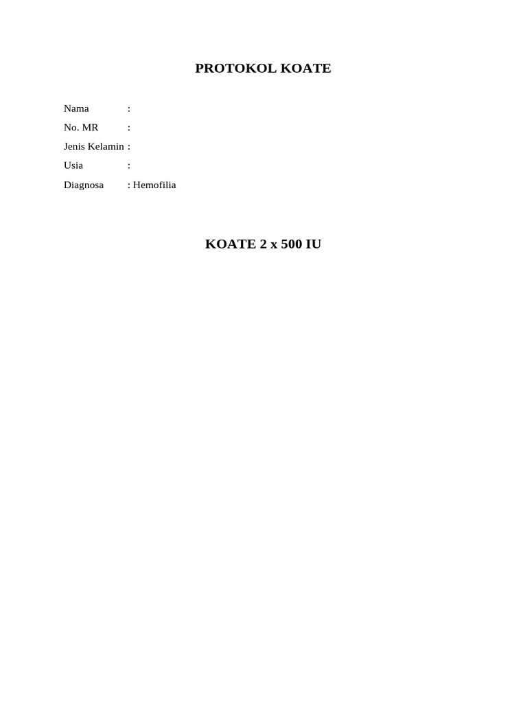 Protokol Koate Edit | PDF