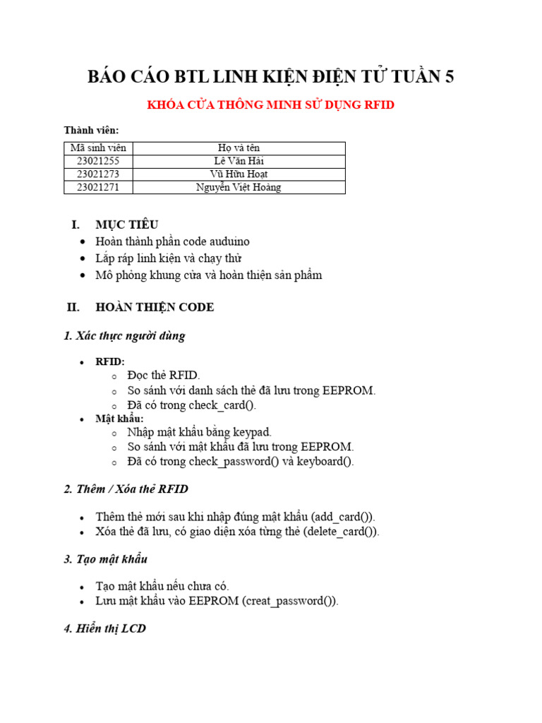 BÁO CÁO BTL LINH KIỆN ĐIỆN TỬ TUẦN 5 | PDF