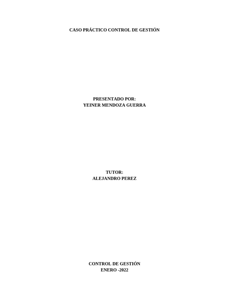 Control de Gestion | PDF | Margen bruto | Tableta