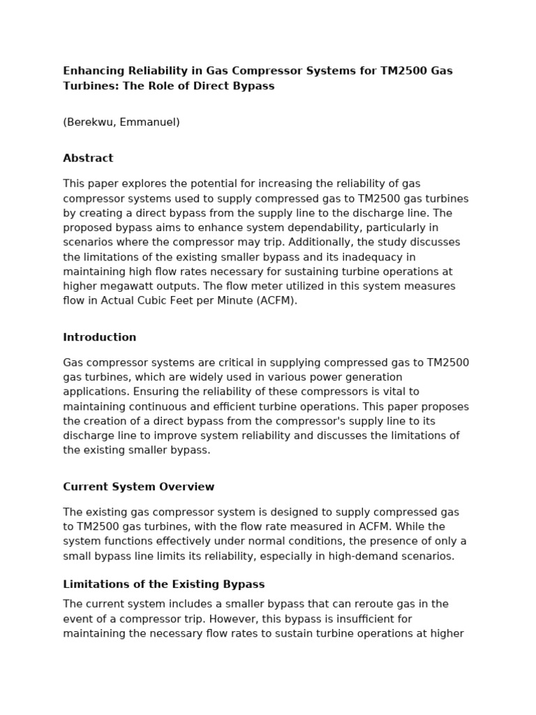 Compressor Trip and Bypass | PDF | Flow Measurement | Reliability ...